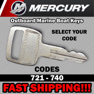 Mercury Outboard Marine Boat Replacement Key Cut to Code 721 - 740 | eBay