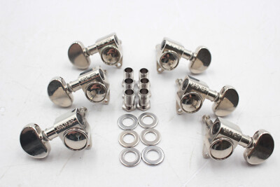 (6) Grover Set 102N Nickel 3x3 Guitar Tuner w/ Ferrule, Screw, Washer ...