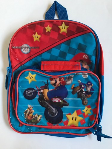 Backpack 11" + Detachable Lunch Bag Snack Tote Mario Kart Wii ...