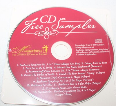 Masterpiece The Ultimate Classical Library CD Sampler (New) Beethoven ...