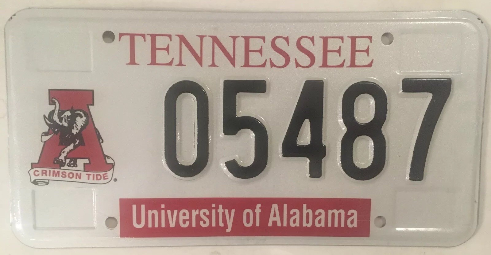 TN UNIVERSITY ALABAMA license plate Roll Crimson Tide UA Tuscaloosa Big ...