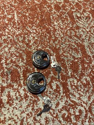 2 Stainless Steel Armor Disc Padlocks Trailer / Self Storage Locks | eBay