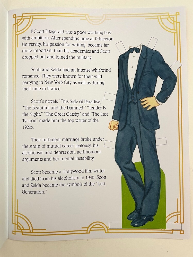 Jazz Age Icons! THE FITZGERALDS -F. SCOTT AND ZELDA - PAPER DOLLS by ...