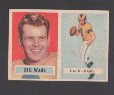 1957 Topps Football Card #34 Bill Wade-Los Angeles Rams Ex Card | eBay