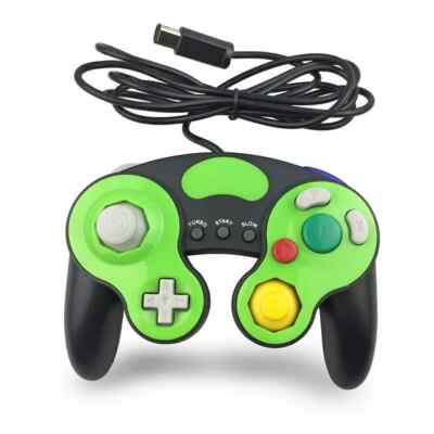 Green Shock/Turbo Nintendo Gamecube Controller Fits Official GC & Wii ...