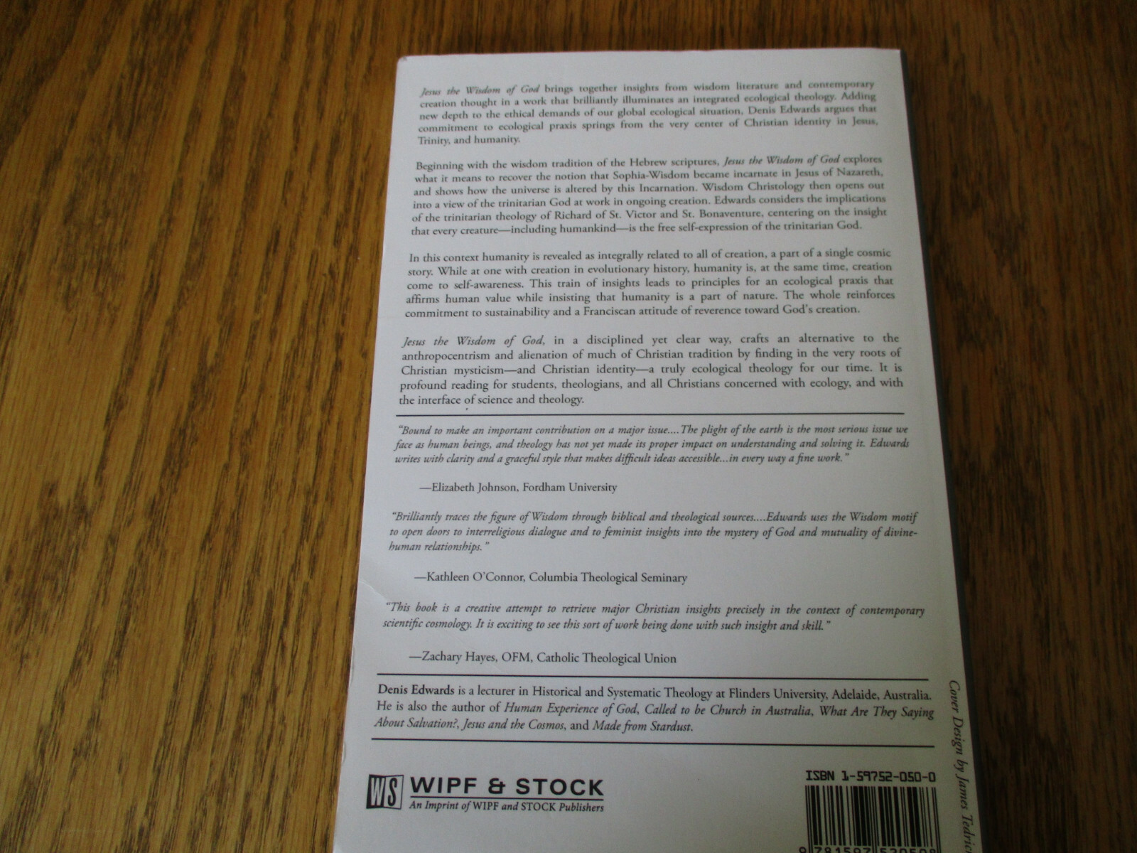 Jesus, the Wisdom of God (An Ecological Theology) by Denis Edwards | eBay