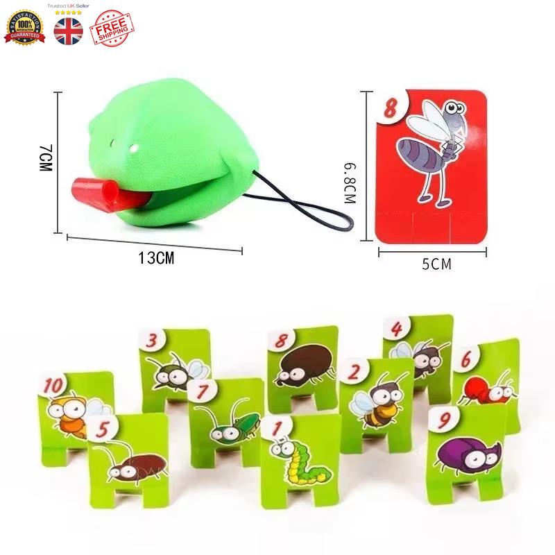 Board Game for Kids Family Party Frog Mask Wagging Tongue Lick Cards ...