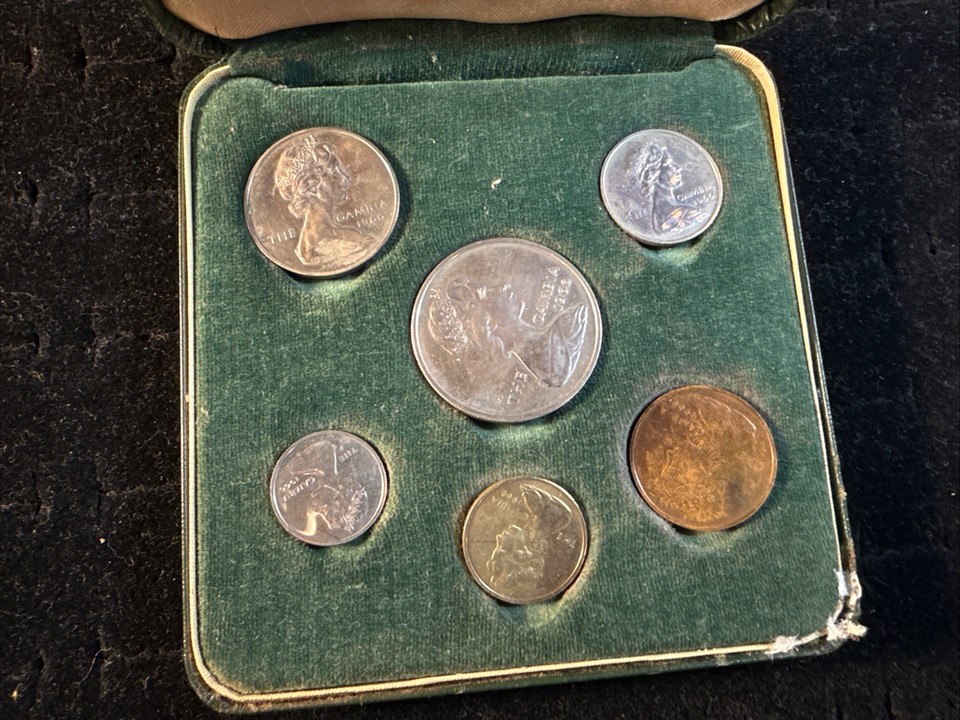 GAMBIA 1966 Proof 6-Coin Set Original Case and Cover Quality Coin Set | eBay UK