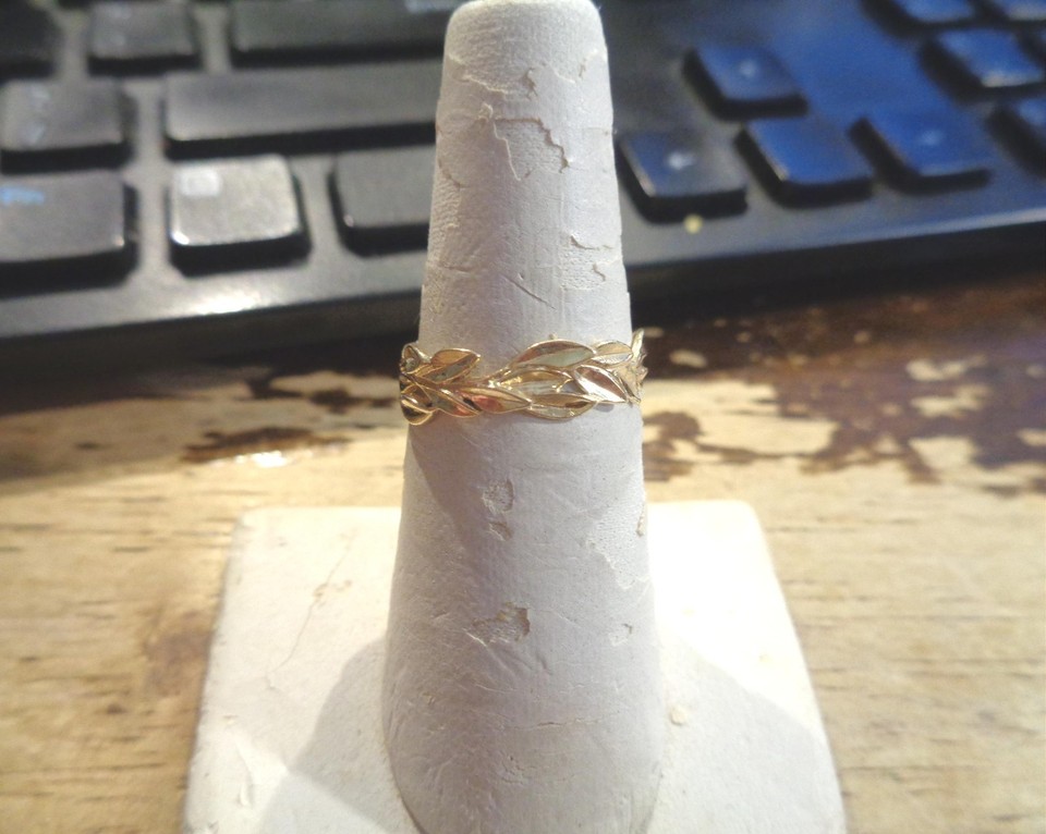 5.5MM SOLID 14K YELLOW GOLD DIAMOND-CUT DC HAWAIIAN WAVY ROYAL LEI ...