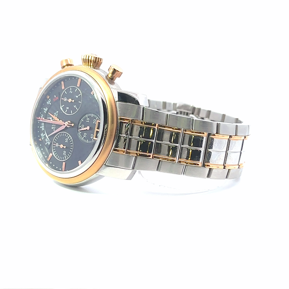 Bulova Accutron Amerigo 65C110 B4 2 Tone Case Band Black Dial Swiss ...