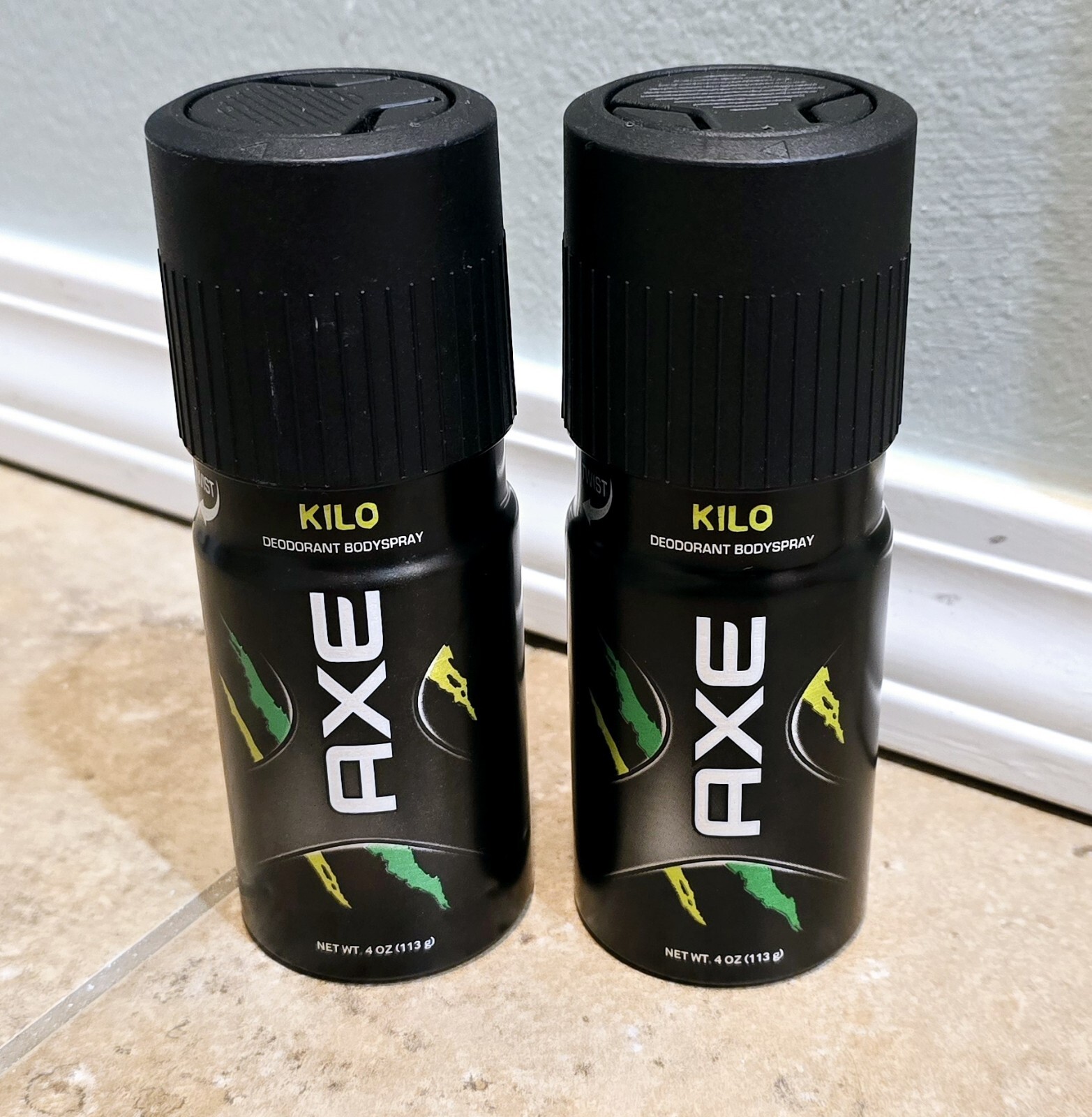 2 Pack AXE Kilo Deodorant Body Spray, 4 oz each Original Twist Can ...