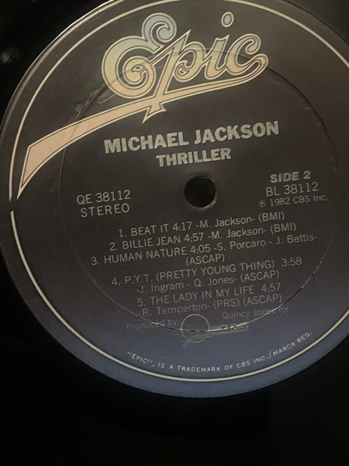 RARE - MICHAEL JACKSON THRILLER RARE COVER ERROR VINYL RECORD QE 38112 ...