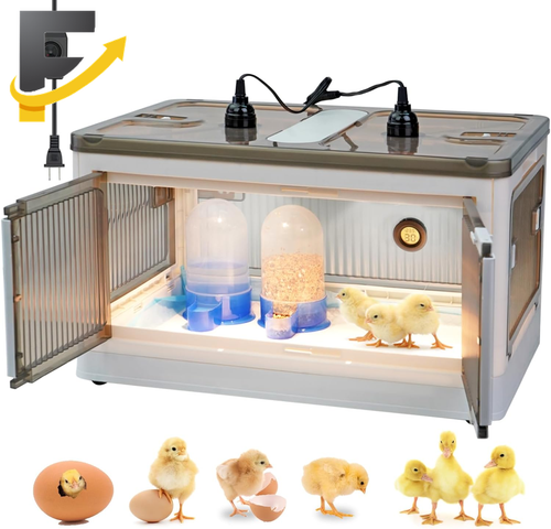 Chicken Brooder Box w/ Thermometer for 15 Ducks Bedding 20”x14.17”x11 ...