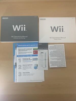 Nintendo Wii System Console User Operations Manuals & Other Pamphlets ...