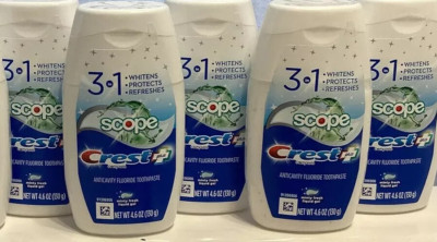 Crest Complete Plus Scope 3 in 1 Toothpaste, Minty Fresh Liquid Gel ...