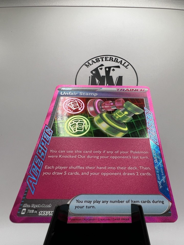 Pokémon TCG Unfair Stamp 165/167 ACE SPEC Rare S&V Twilight Masquerade ...