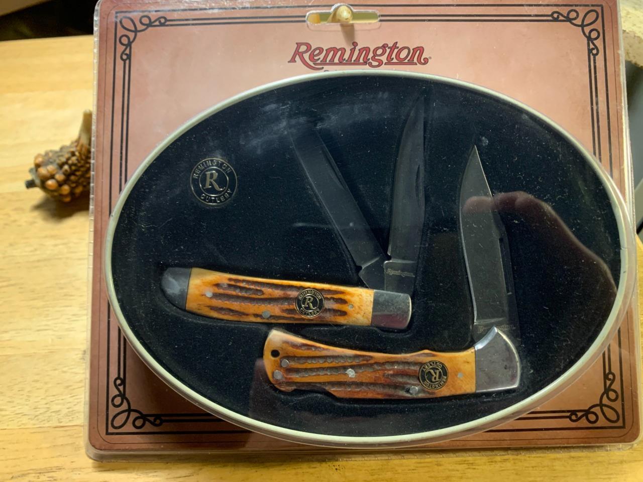 Remington American Classic Collector Gift Tin 3 1/2" Pocket Knife Set ...