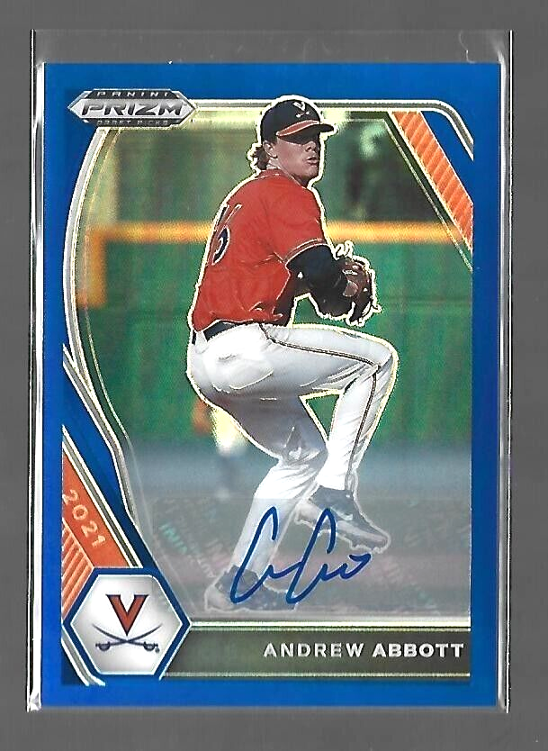 ANDREW ABBOTT 2021 Panini Prizm Draft Picks BLUE PRIZM AUTOGRAPH 06/99 ...