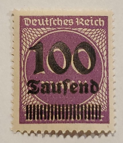 GERMANY 1923 Inflation Period, Weimar Republic, 100 Thousand over 100 ...