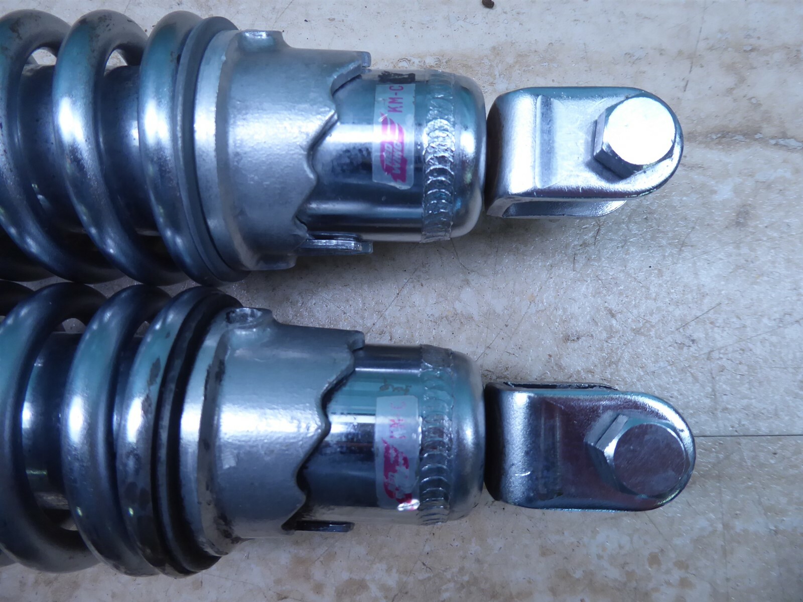 Vintage Custom Red Wing Motorcycle Shocks Dampers Pair #KM-C PL1058-BP1 ...