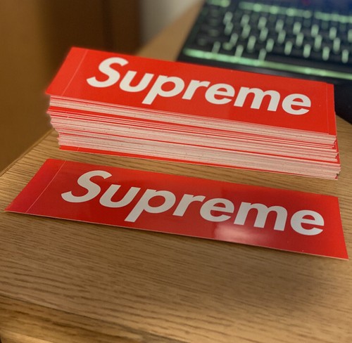 Supreme Red Box Logo Sticker 100% Authentic (FREE SHIPPING AND TRACKING ...