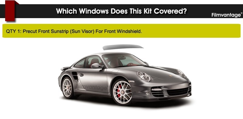 PRECUT SUN STRIP WINDOW TINT W/ 3M COLOR STABLE AUTO TINTING FILM 22-23 ...