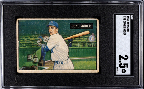 1951 Bowman #32 Duke Snider SGC 2.5 Brooklyn Dodgers HOF Baseball Card ...