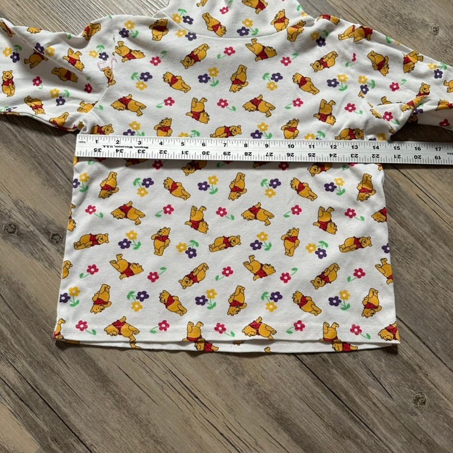 Vtg Winnie the Pooh 100 Acre Woods Turtle Neck AOP Pooh Flowers Size 7 ...
