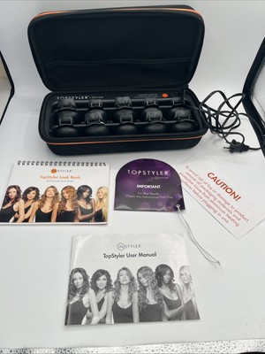 TopStyler by InStyler Heated Ceramic Styling Shells Hair Curlers Case ...