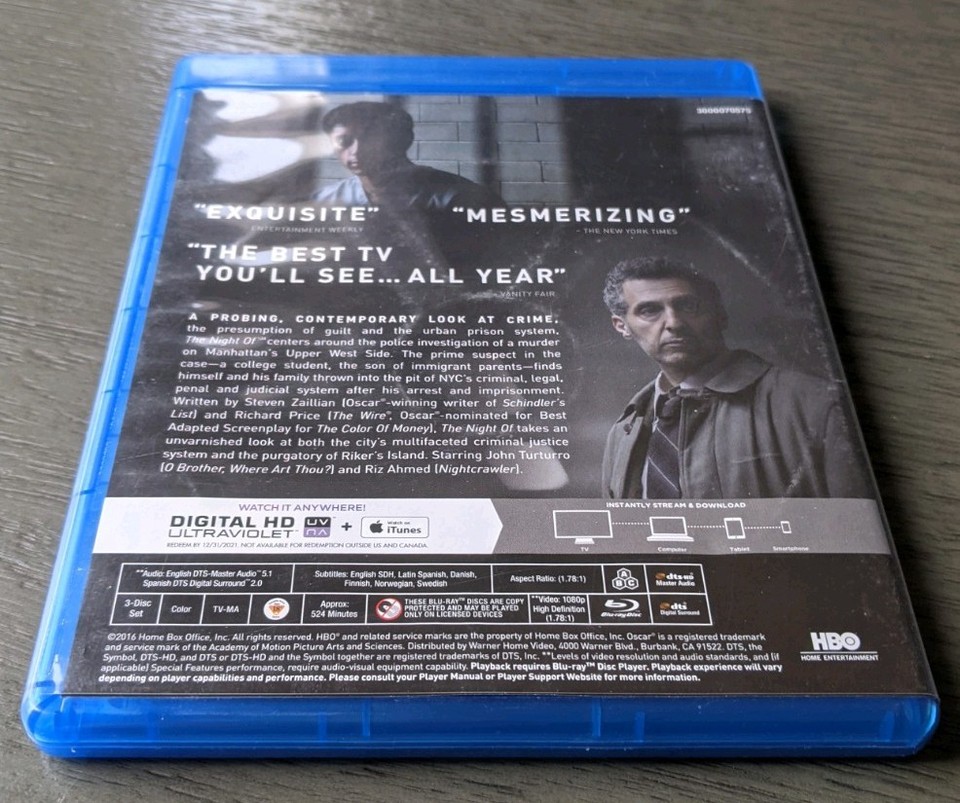 HBO The Night Of Limited Series Blu-ray 883929556984| eBay