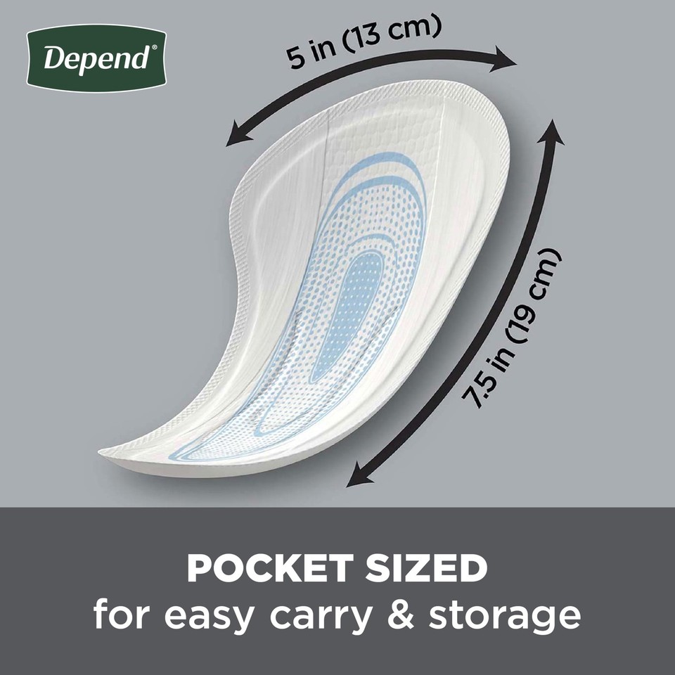 (3 pack) Depend Shields Incontinence Pads for Men, Light Absorbency, 58 ...