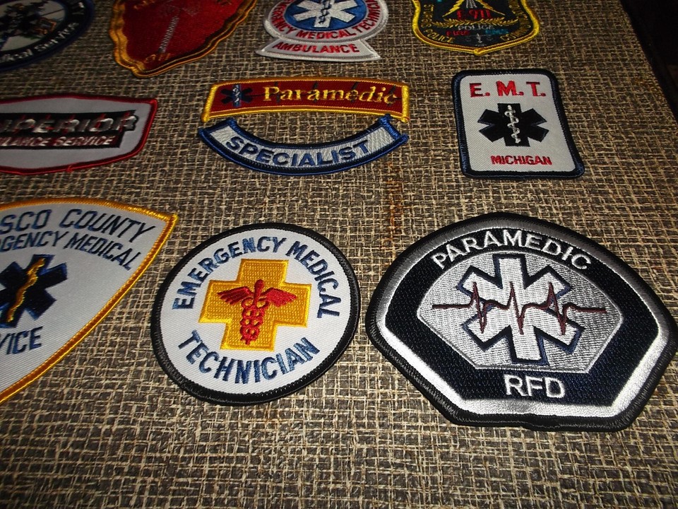 New Michigan Fire EMS EMT 911 Patches~MI~43 Pcs~Mich~No Duplicates~Lot ...
