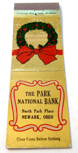 Vintage Matchbook: Christmas, The Park National Bank, Newark, OH | eBay