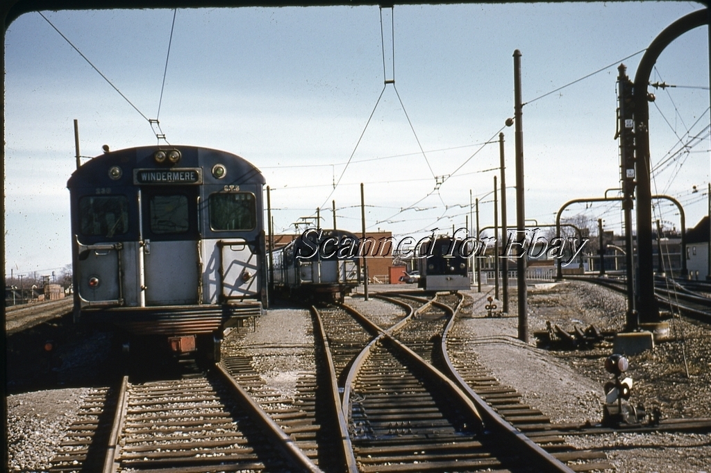 CRT Cleveland Transit at Windermere Ohio 1958 Red Border KODACHROME ...