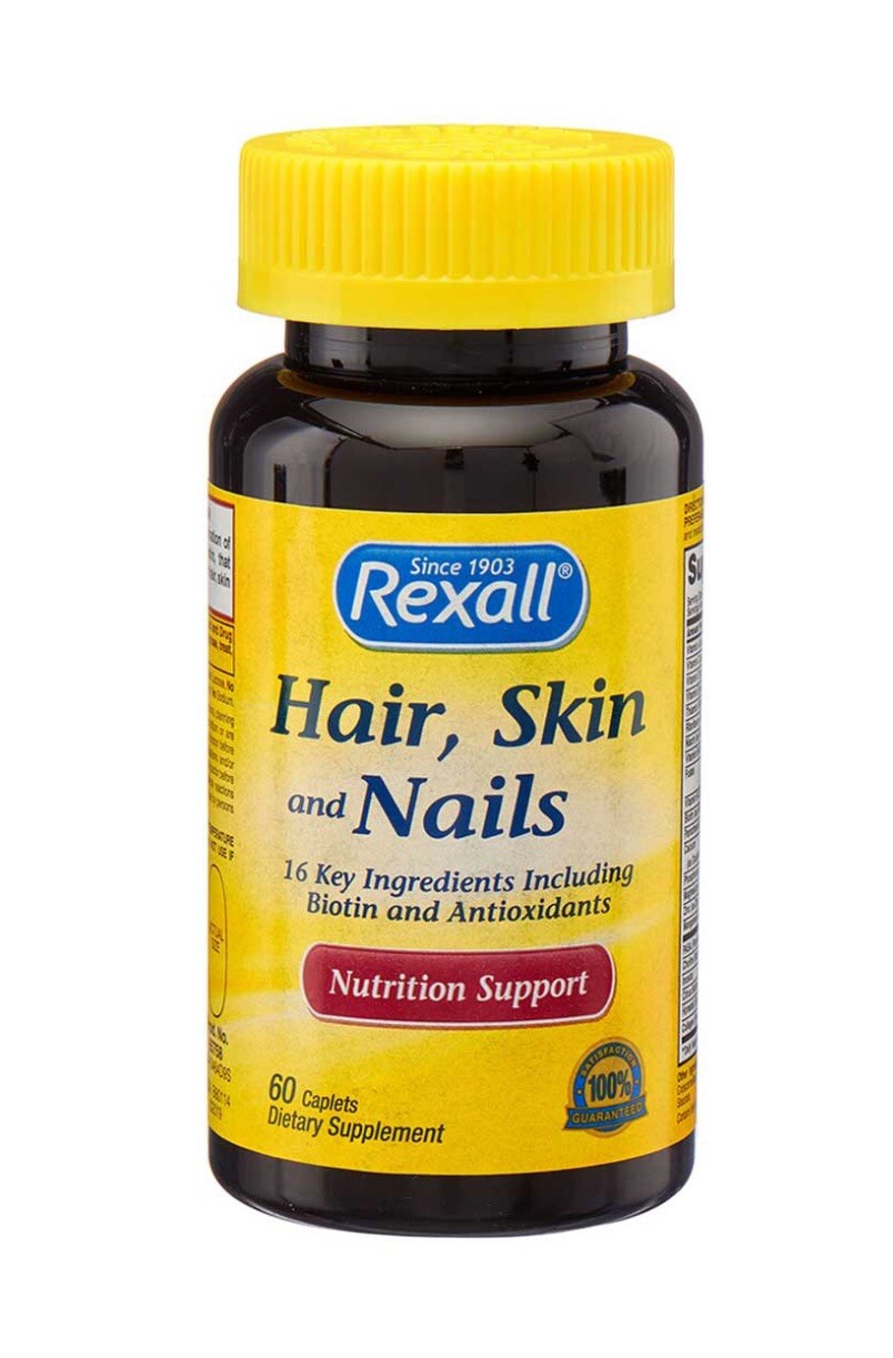 Rexall Hair Skin & Nails Biotin Vitamin D Biotin Collagen Zinc ...