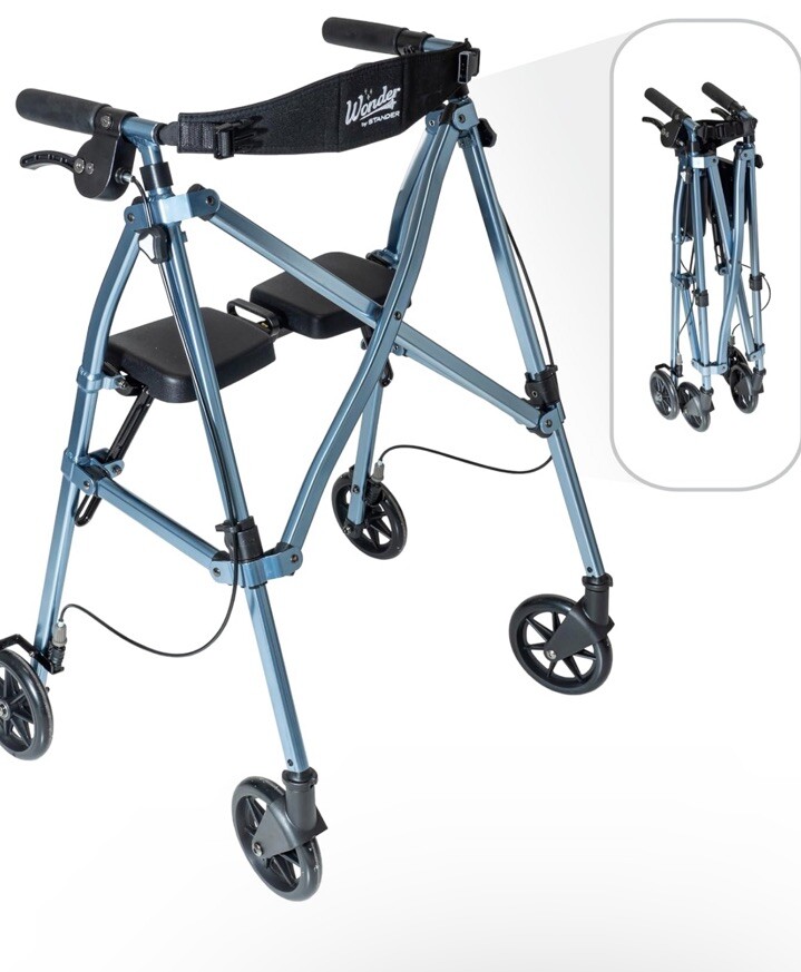 Stander Wonder Rollator, Lightweight Folding Space Saver Mobility ...