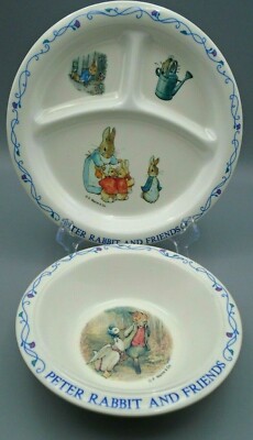 Vintage Eden Peter Rabbit and Friends Childrens Melamine Plate & Bowl ...