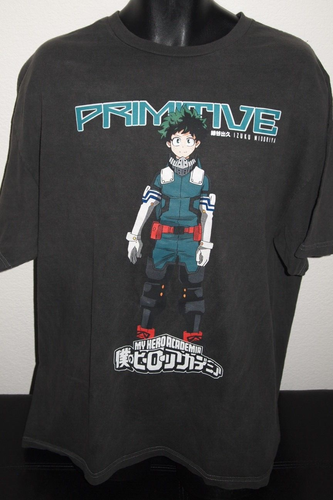 NWOT PRIMITIVE X MHA IZUKI MIDORIYA GRAPHIC LOGO STONE WASH TSHIRT SIZE ...