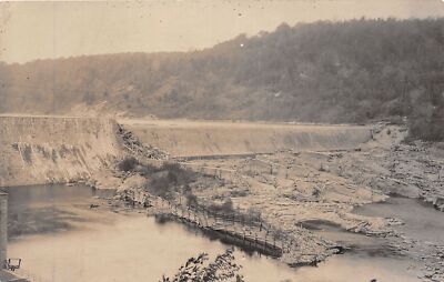 J47/ Mio Michigan RPPC Postcard c1910 Dam Construction Lake 199 | eBay