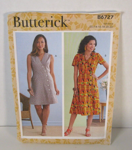 Butterick 6727 Easy Dress w/ Sleeve & Length Options Pattern Misses' 14 ...