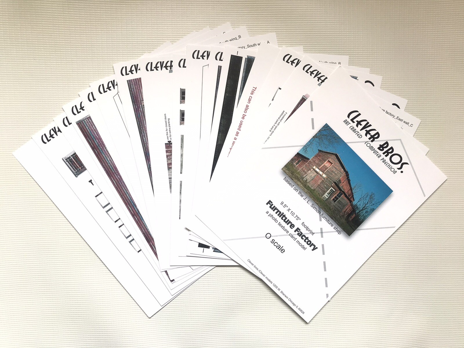 Clever Models O Scale Paper Model Kits Lot Quonset Hut And 2 Furniture ...