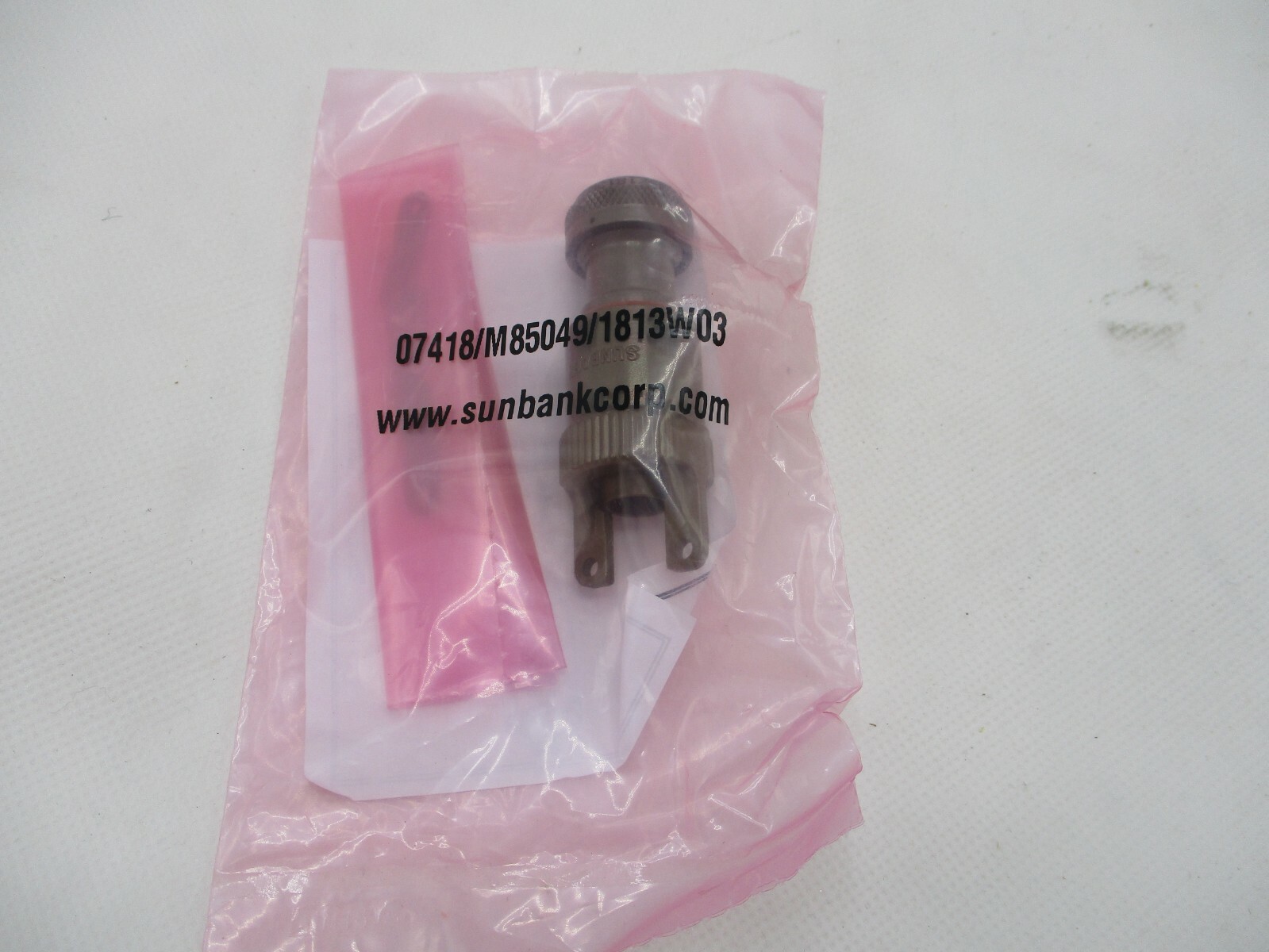 NEW SUNBANK 07418/M85049/1813W03 MIL-SPEC CONNECTOR BACKSHELL ADAPTER ...