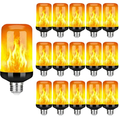 1-15PACKS - LED Flame Effect Fire Light Bulb-Simulated Nature Flicker ...