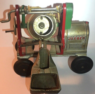 VINTAGE TOY LARGE KENTON JAEGER CEMENT MIXER CAST IRON INDUSTRIAL ...