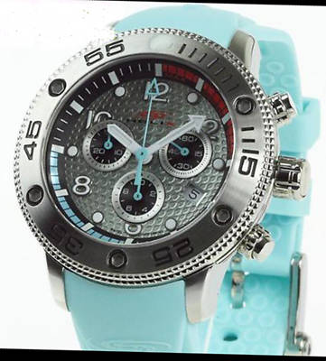 HELIX MENS OKTO CHRONOGRAPH SWISS 300M DIVERS WATCH NEW SILVER BLUE ...