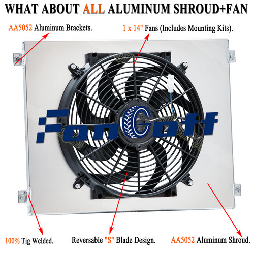 Aluminum Shroud Fan For 1968-1973 71 72 Dodge Dart Plymouth Duster ...
