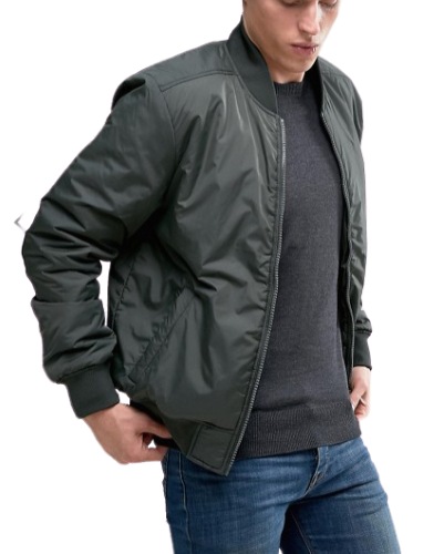 French Connection Bomber Jacket Dark Green Size Large DH007 FF 15 | eBay