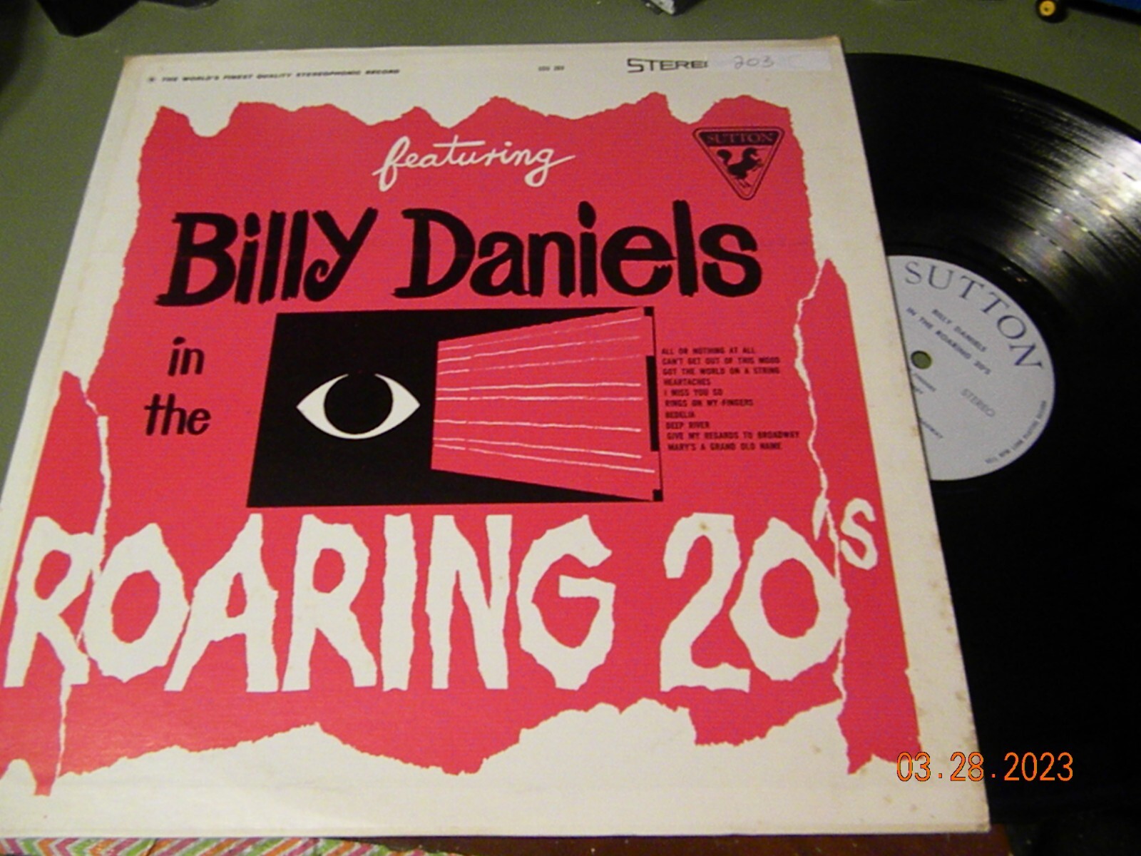 BILLY DANIELS in the roaring 20's LP NM SSU 203 Vinyl Sutton Rare Mono | eBay