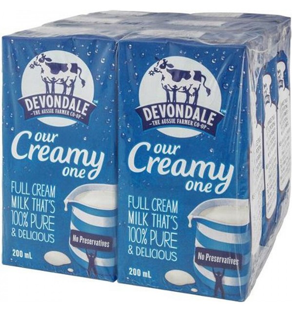 Devondale 6 Pack Long-life Full Milk Cream - 200ml for sale online | eBay