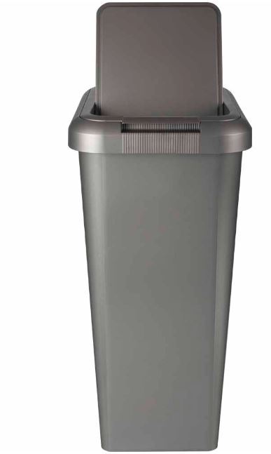 45 litre touch top kitchen bin rubbish paper waste can dustbin ...